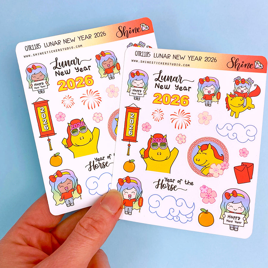 Lunar New Year Deco Stickers 2026 – Shine Sticker Studio