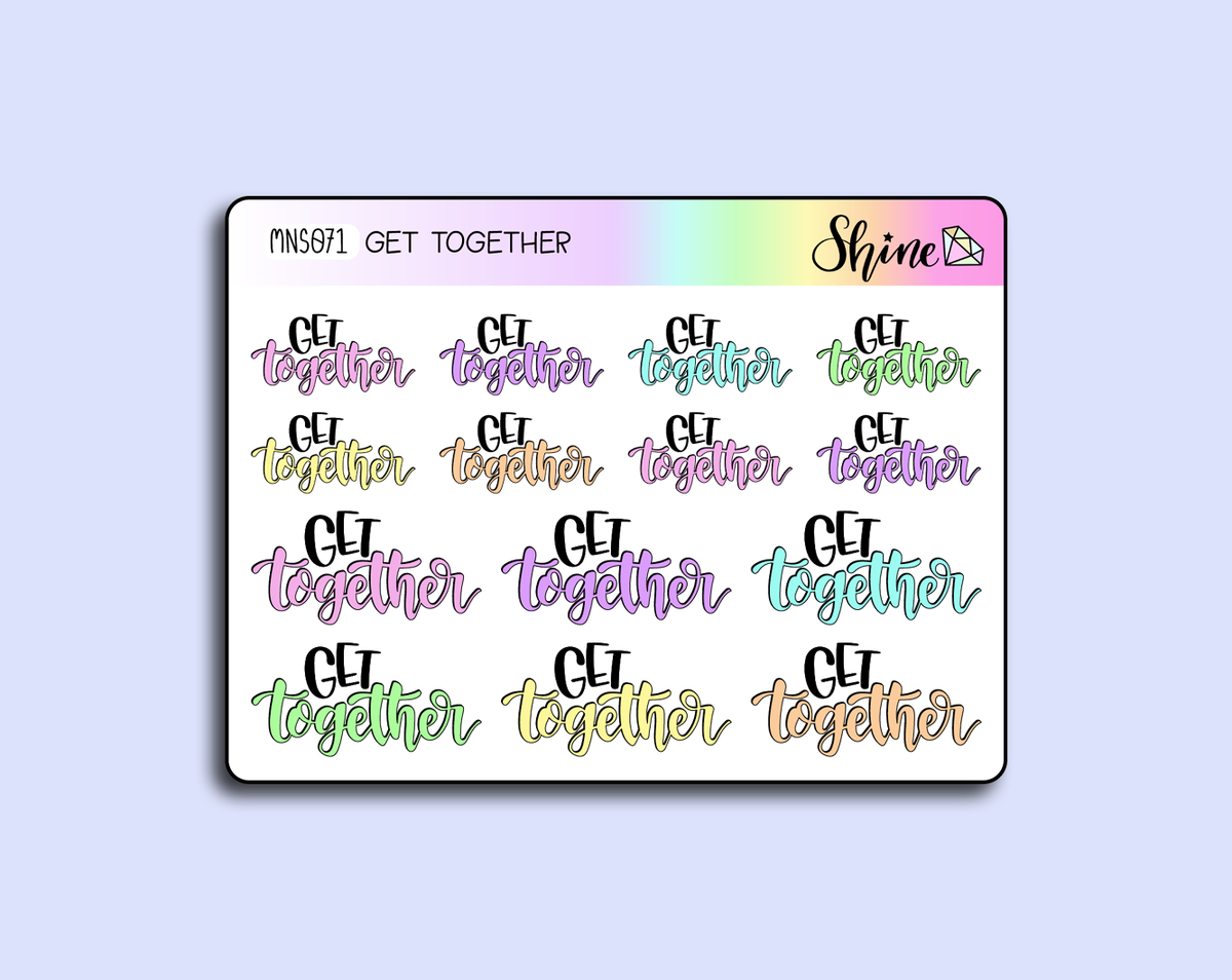 Get Together Mini Sheet – Shine Sticker Studio