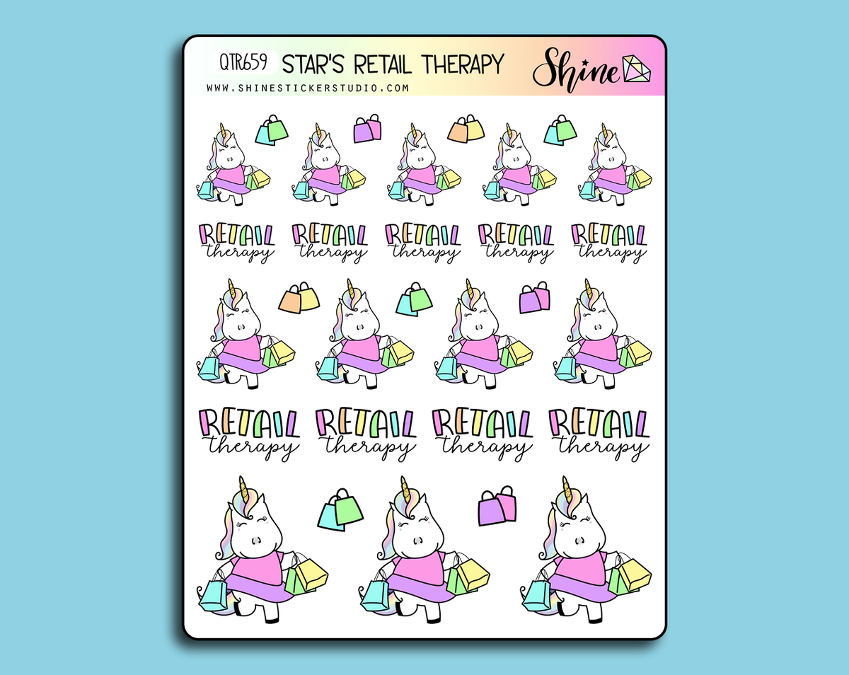 Star's Retail Therapy Deco Stickers – Shine Sticker Studio