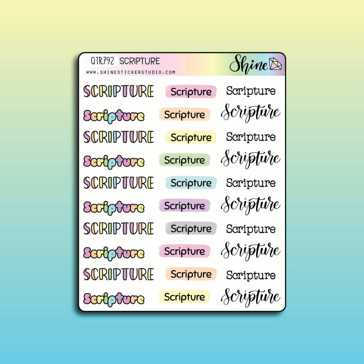 Scripture Stickers – Shine Sticker Studio