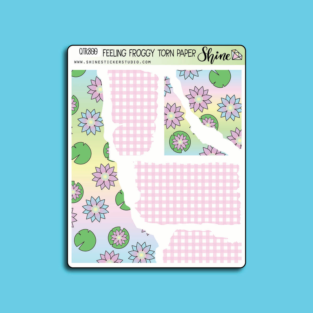 Feeling Froggy Torn Paper Stickers – Shine Sticker Studio