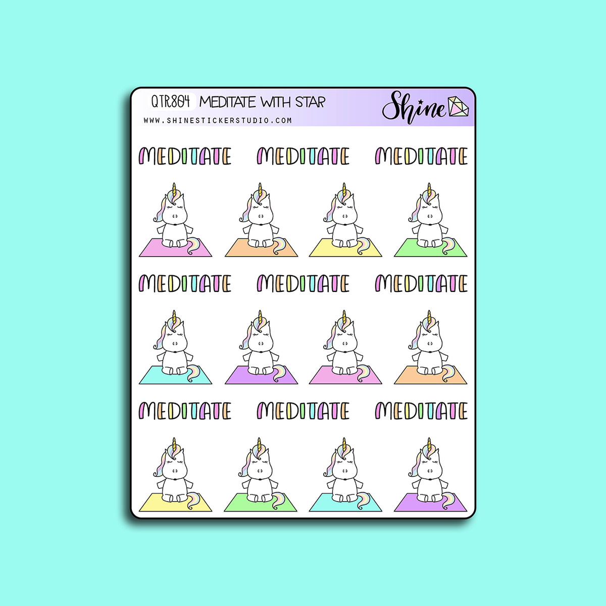 Meditate with Star – Shine Sticker Studio