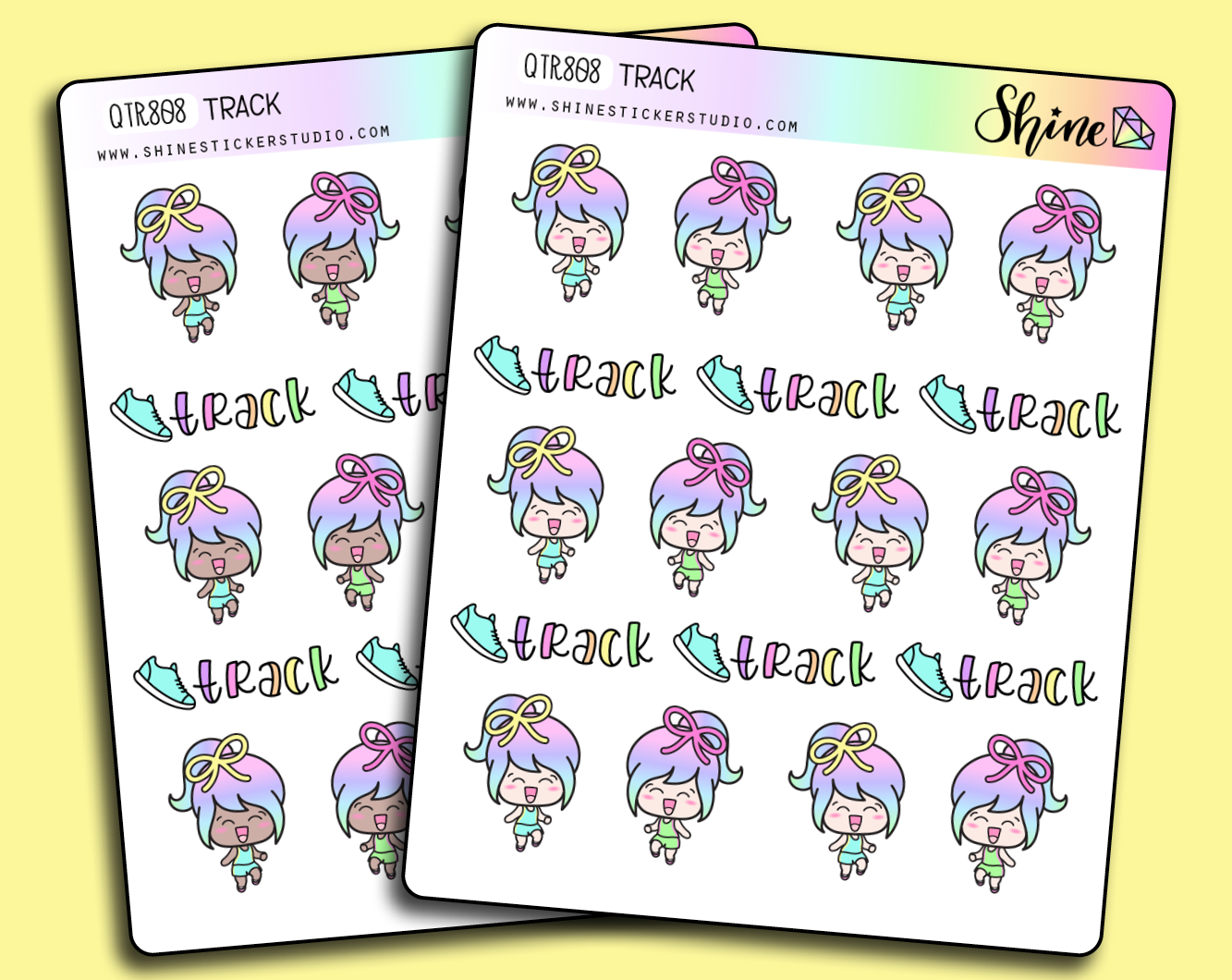 Luna Track Stickers – Shine Sticker Studio