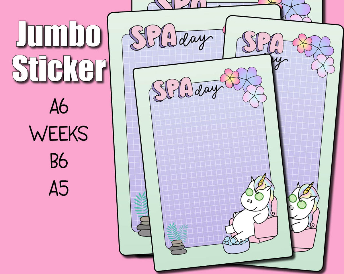 Spa Day Jumbo Sticker – Shine Sticker Studio
