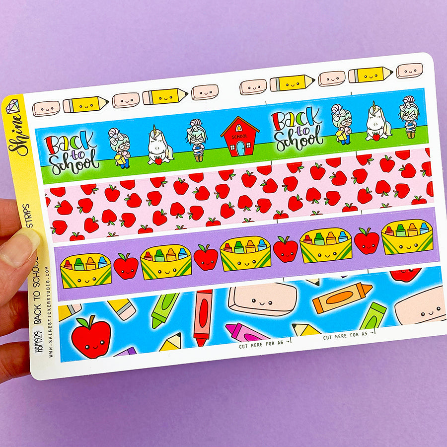 Back to School Washi Strip Stickers – Shine Sticker Studio