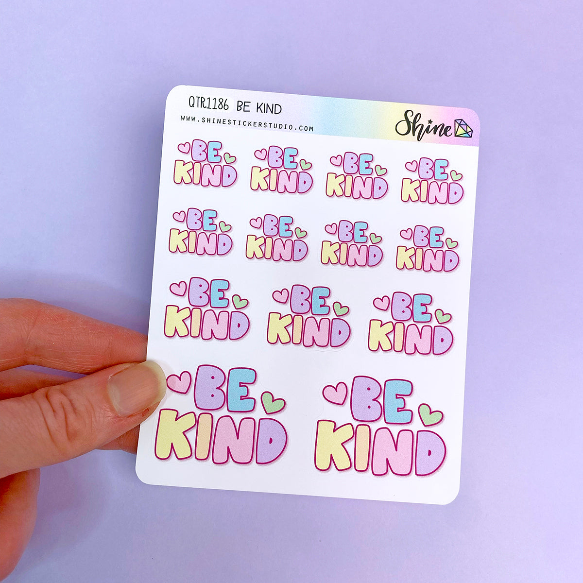 Hand Drawn Be Kind Planner Deco Stickers – Shine Sticker Studio