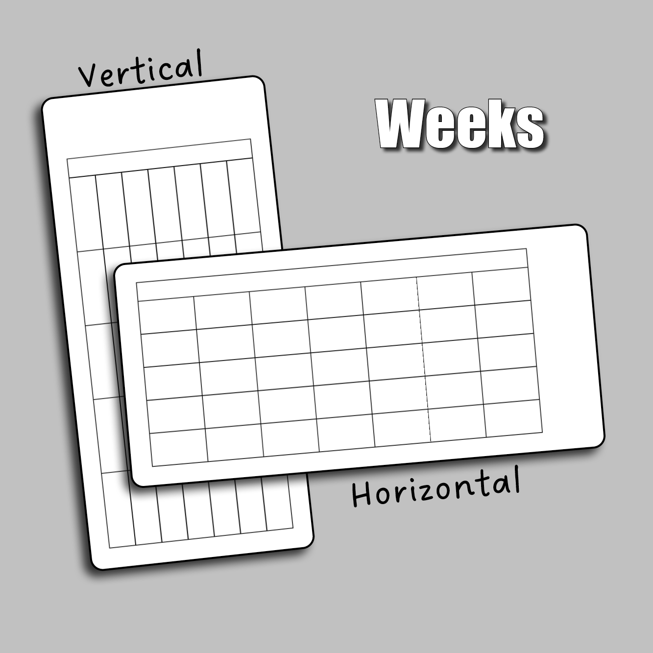 Blank Undated Calendar Jumbo Planner Sticker – Shine Sticker Studio