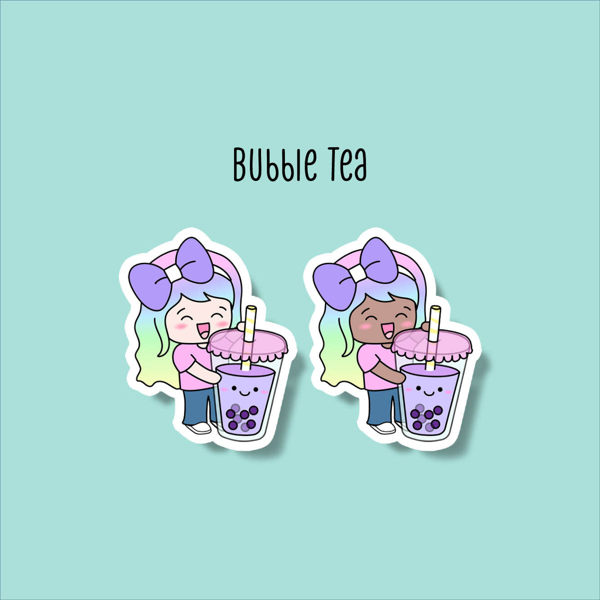 Luna Let's Get Boba Sticker DIE CUTS – Shine Sticker Studio