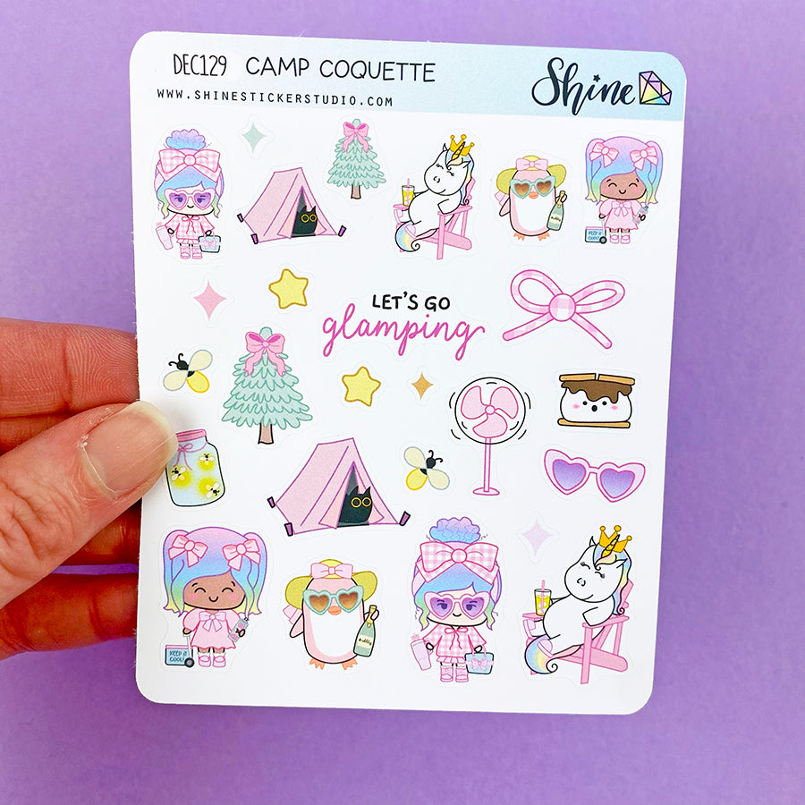 Camp Coquette Deco Stickers – Shine Sticker Studio