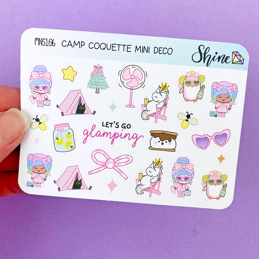 Camp Coquette Deco Planner Stickers Mini Sheet – Shine Sticker Studio