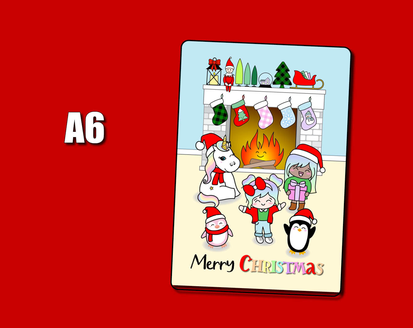 Shine Crew Christmas Fireplace Jumbo Sticker – Shine Sticker Studio