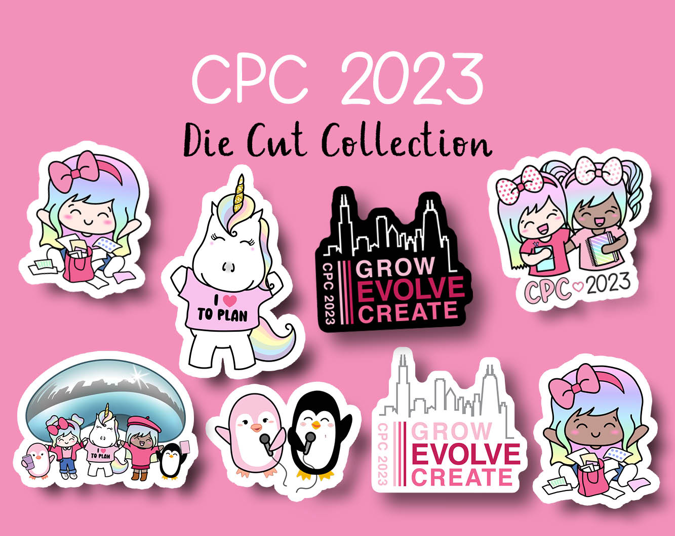 CLEARANCE CPC 2023 - Sticker DIE CUT Collection – Shine Sticker Studio