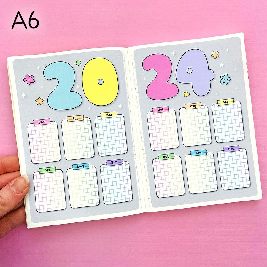 2024 Monthly Double Page Jumbo Sticker – Shine Sticker Studio
