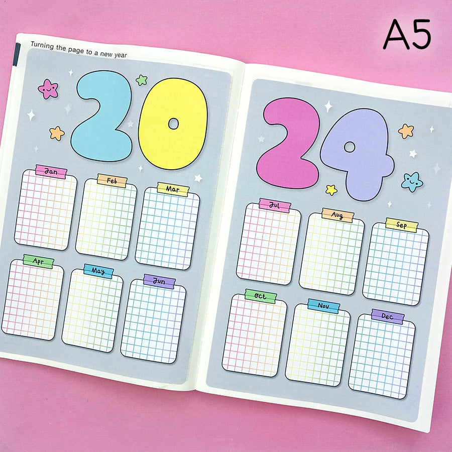 2024 Monthly Double Page Jumbo Sticker – Shine Sticker Studio