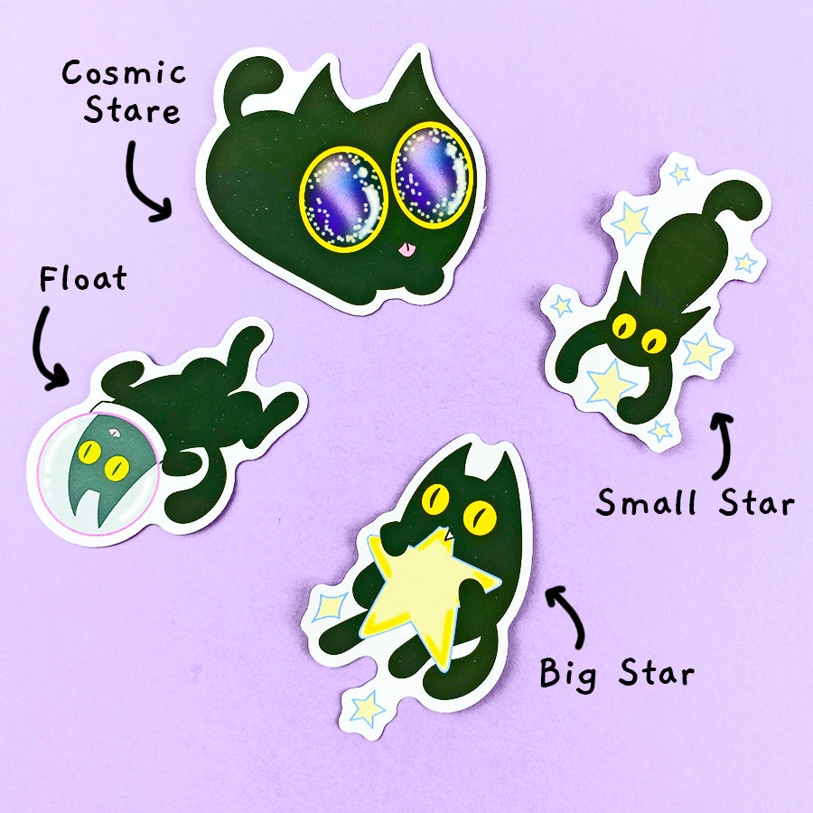 Cosmic Kitty Sticker Die Cut Collection - May 2025 Subscription – Shine ...