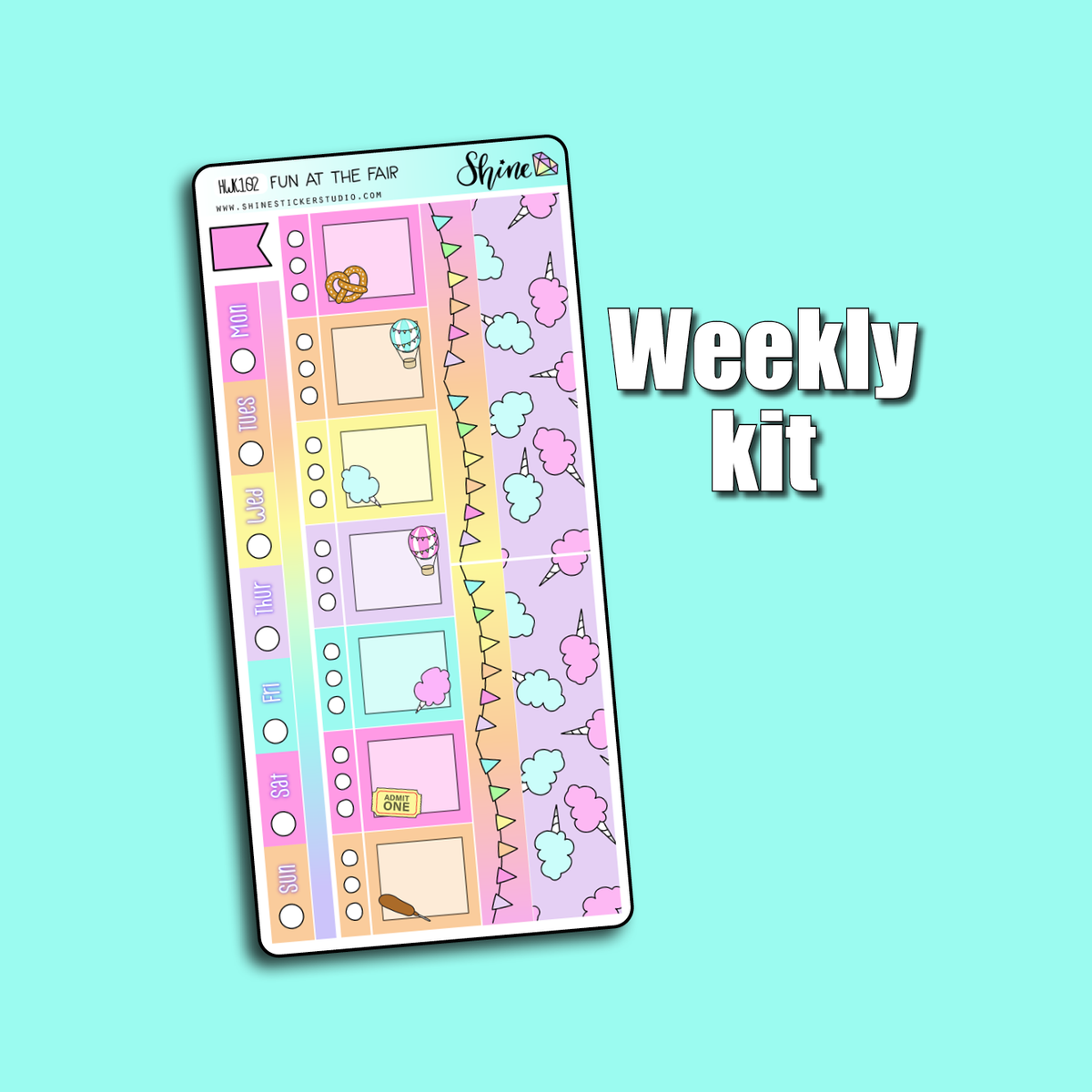 Fun at the Fair Hobonichi Weeks Sticker Kit – Shine Sticker Studio