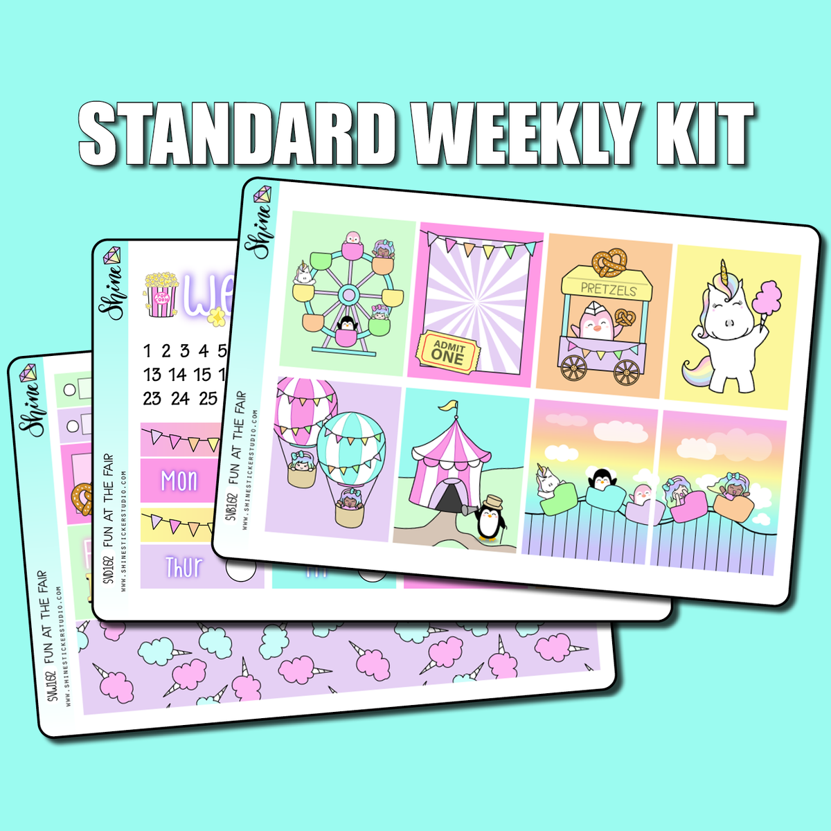 Fun at the Fair Vertical Weekly Sticker Kit – Shine Sticker Studio