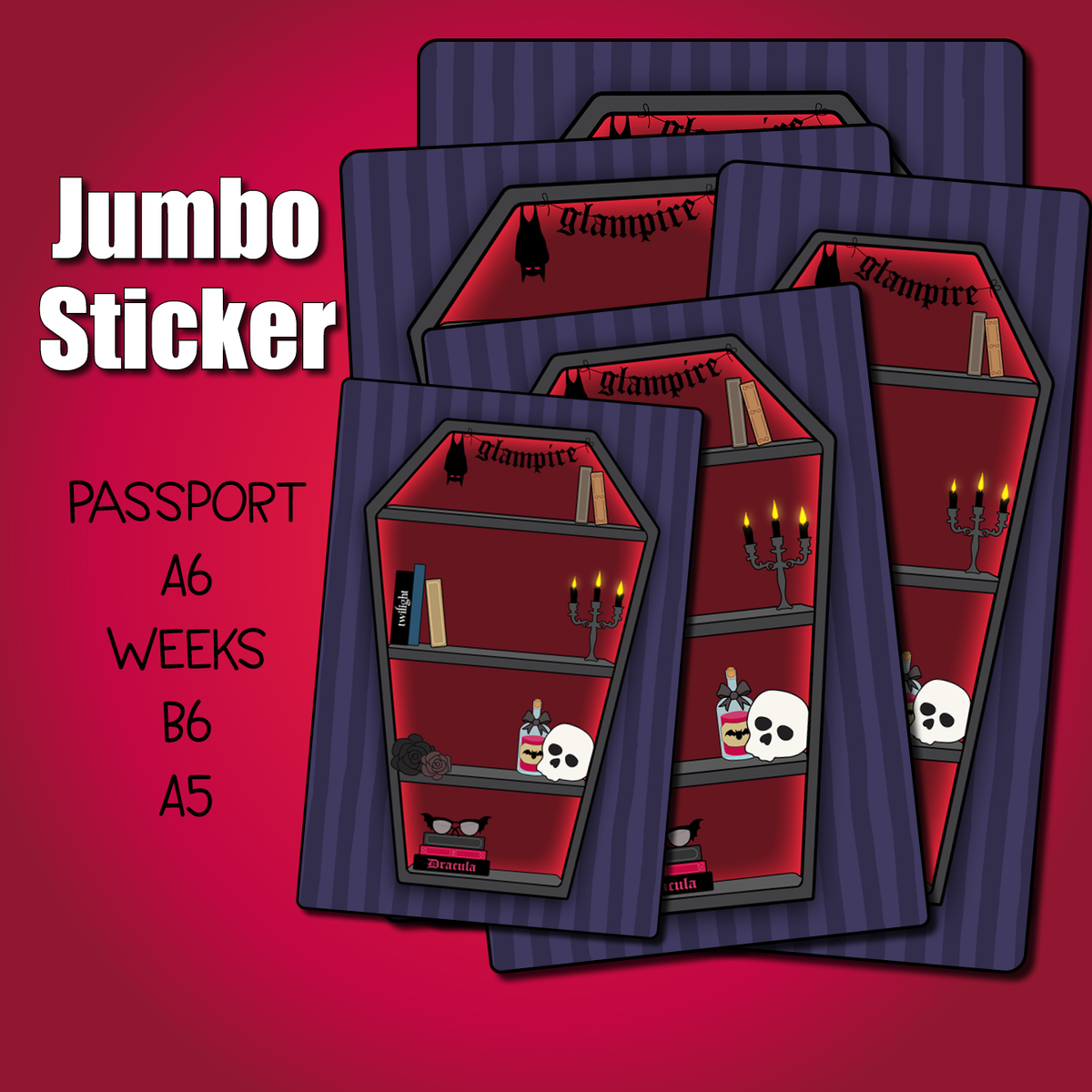 Glampire Jumbo Planner Sticker – Shine Sticker Studio