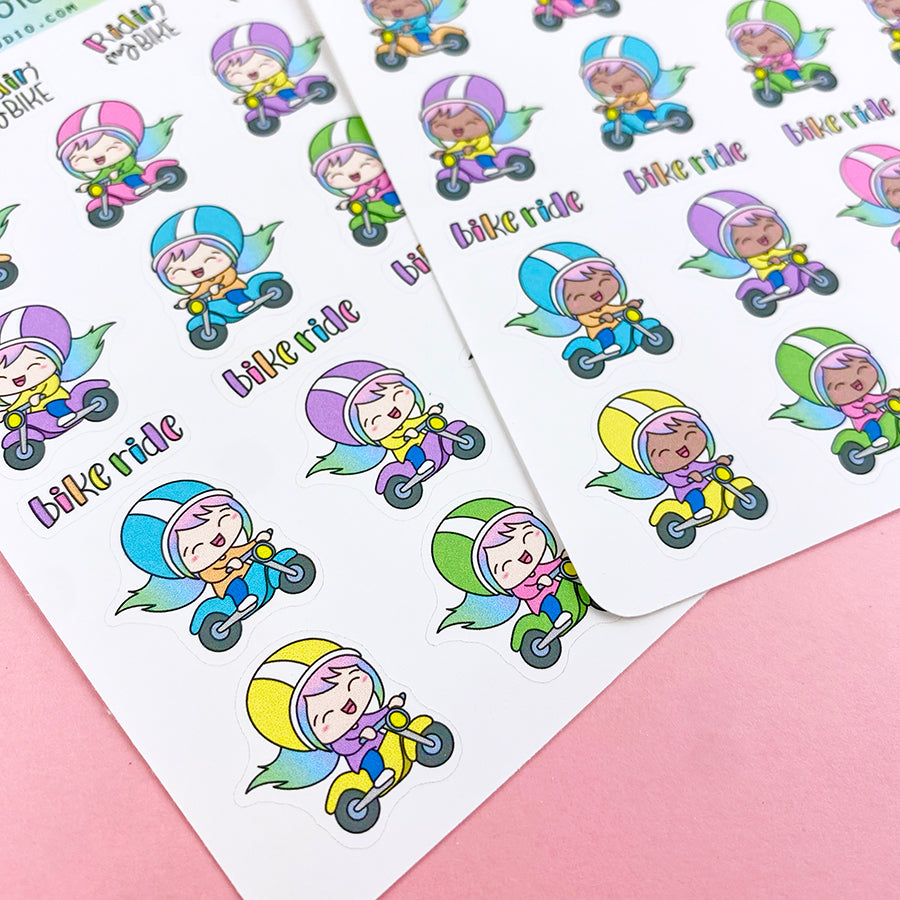 Luna's Motorcycle Bike Deco Stickers – Shine Sticker Studio