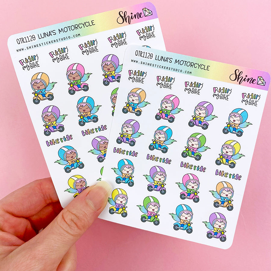 Luna's Motorcycle Bike Deco Stickers – Shine Sticker Studio