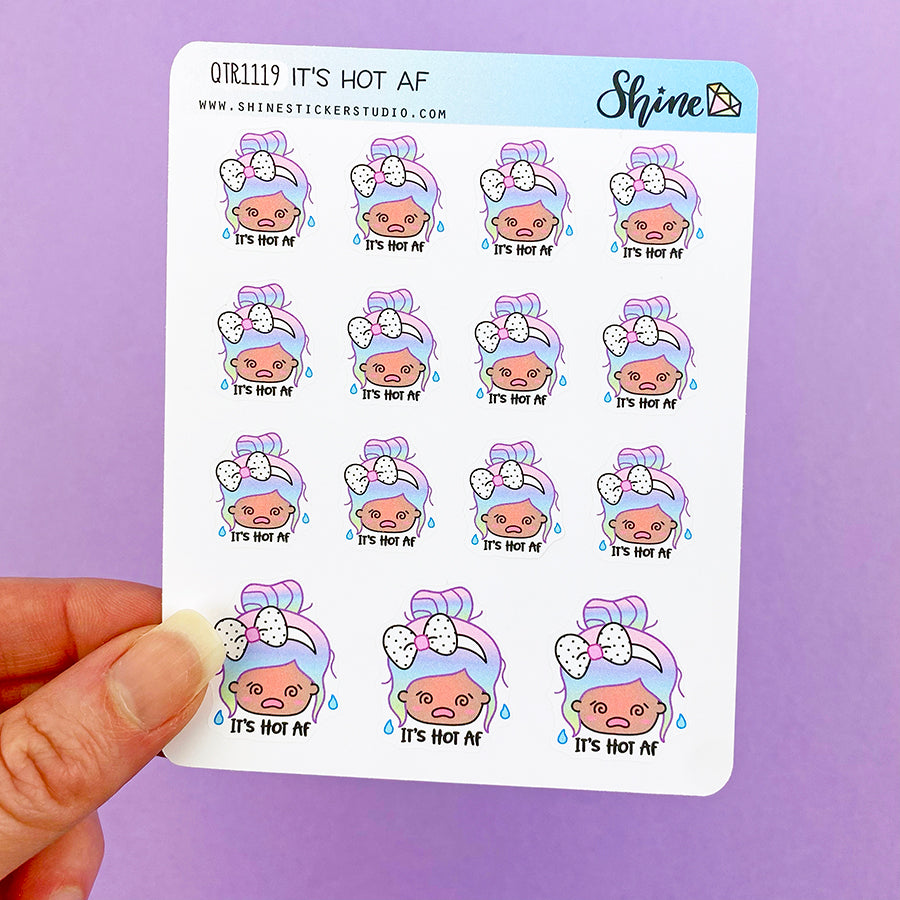 Luna It's Hot AF Stickers – Shine Sticker Studio