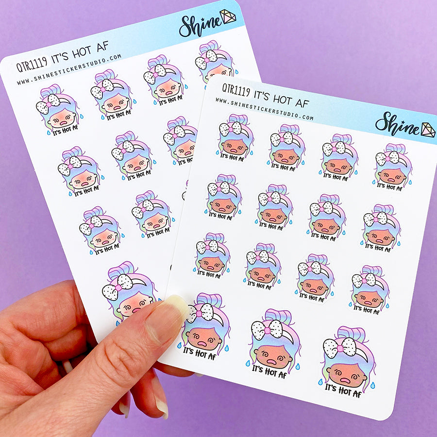 Luna It's Hot AF Stickers – Shine Sticker Studio