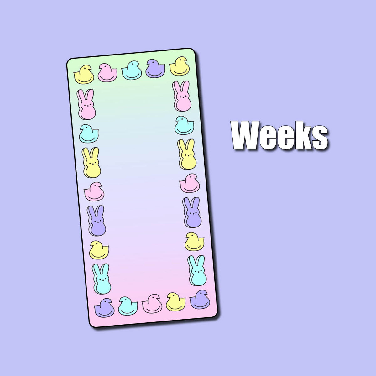 Peeps Framed Jumbo Sticker – Shine Sticker Studio