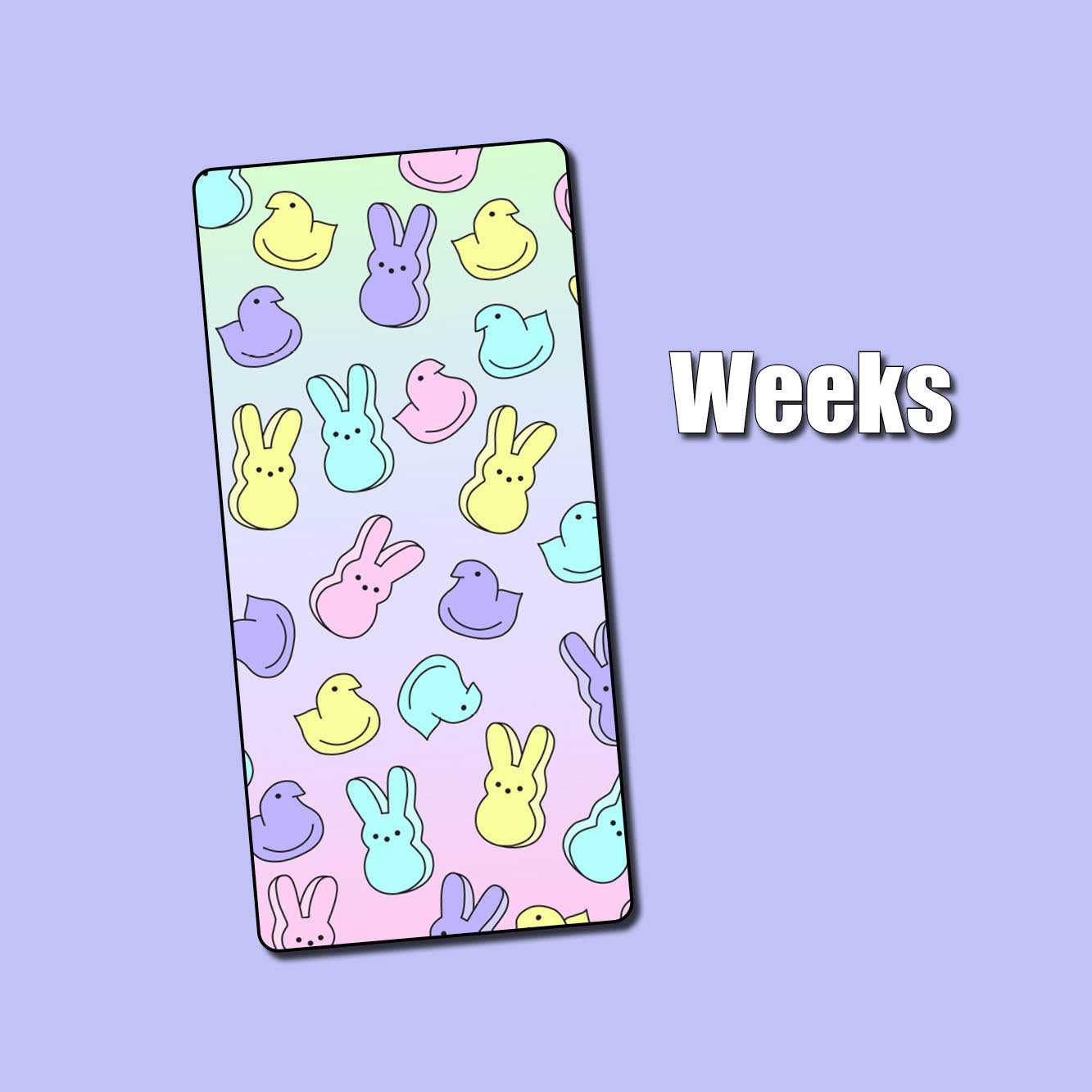 Peeps Patterned Jumbo Sticker – Shine Sticker Studio