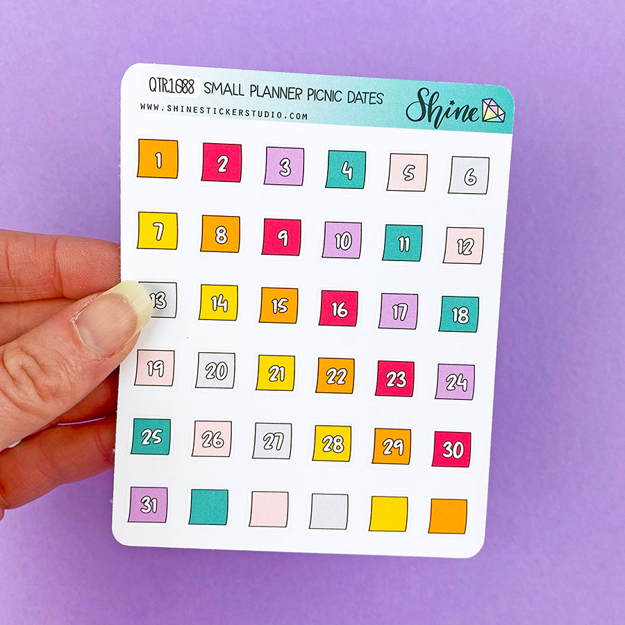 Planner Picnic Dates Planner Stickers – Shine Sticker Studio