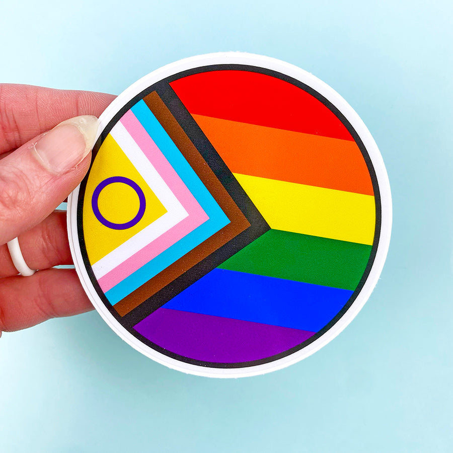Pride Flag Laminated Die Cut Vinyl Decal – Shine Sticker Studio
