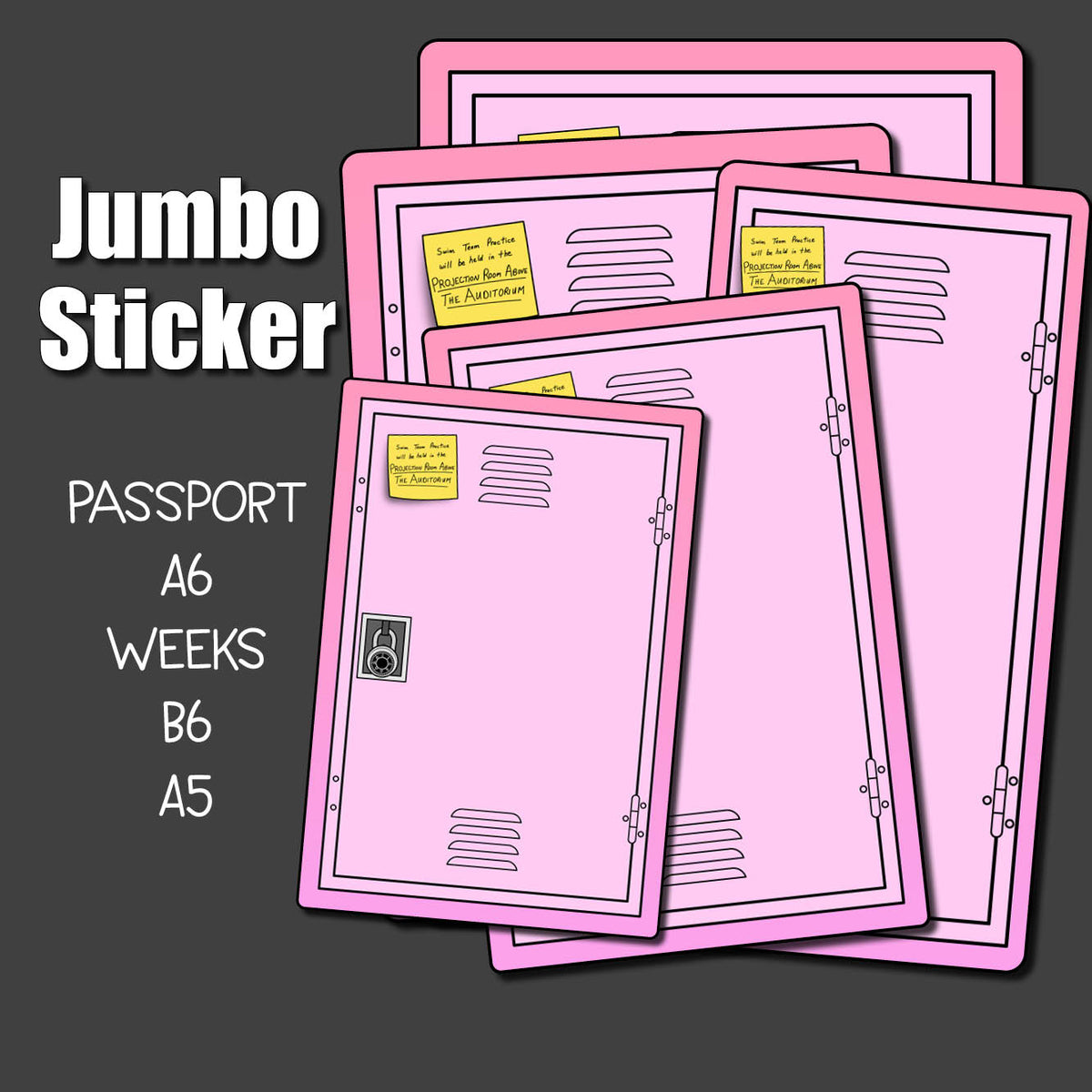 We Wear Pink Jumbo Sticker – Shine Sticker Studio