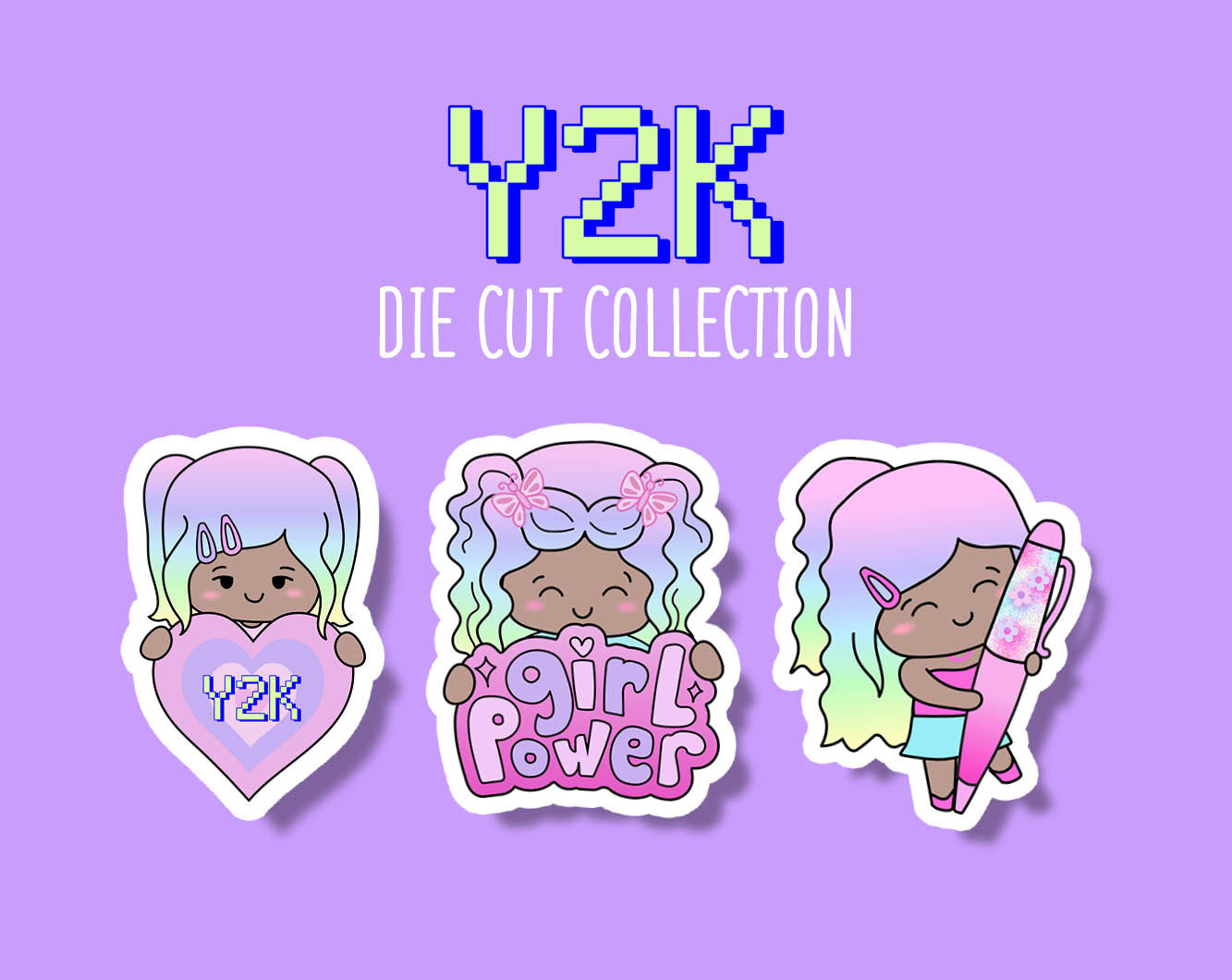 Y2K - Collab with The Angel Shoppe - Luna Sticker DIE CUTS – Shine ...