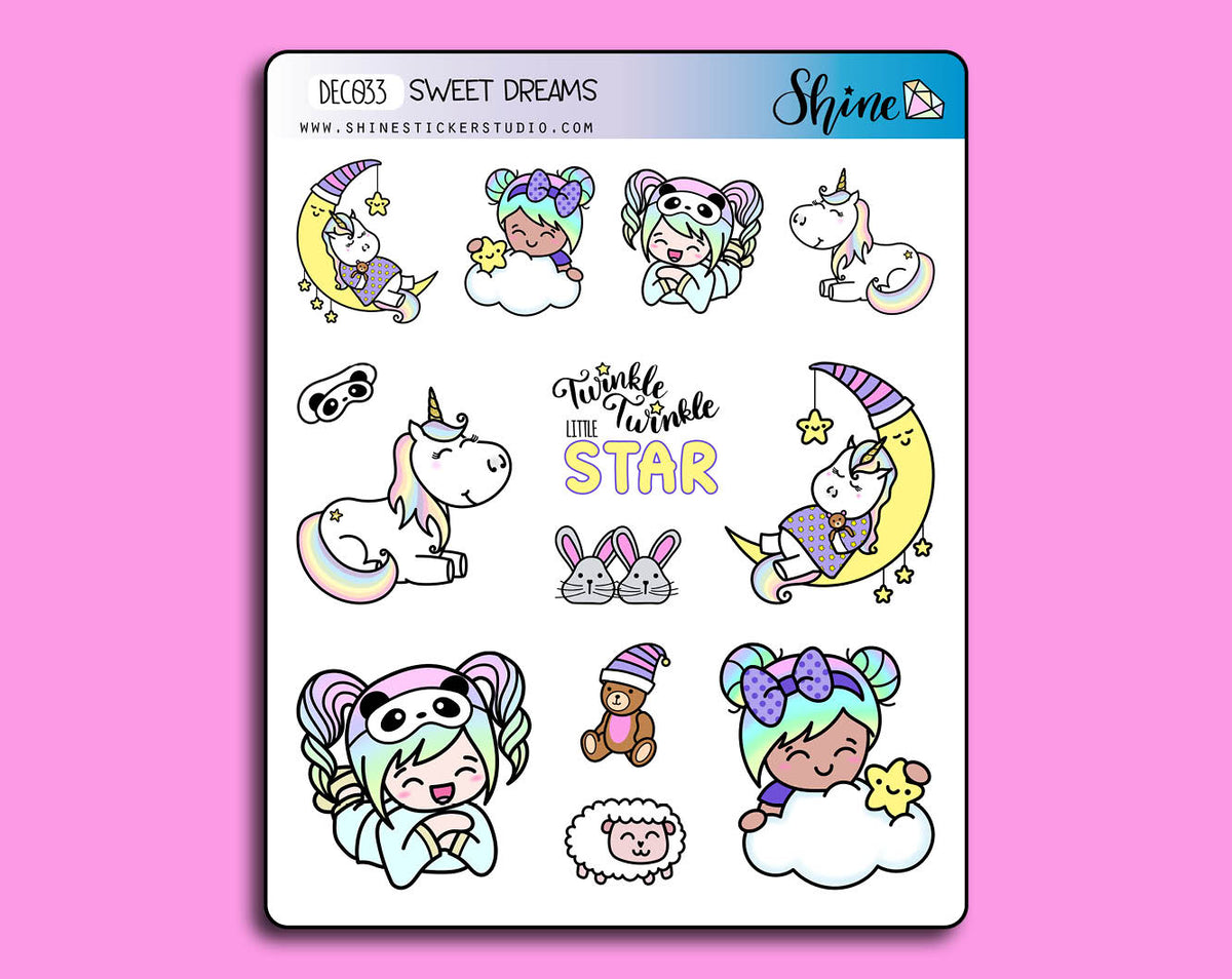 Sweet Dreams Deco Stickers – Shine Sticker Studio