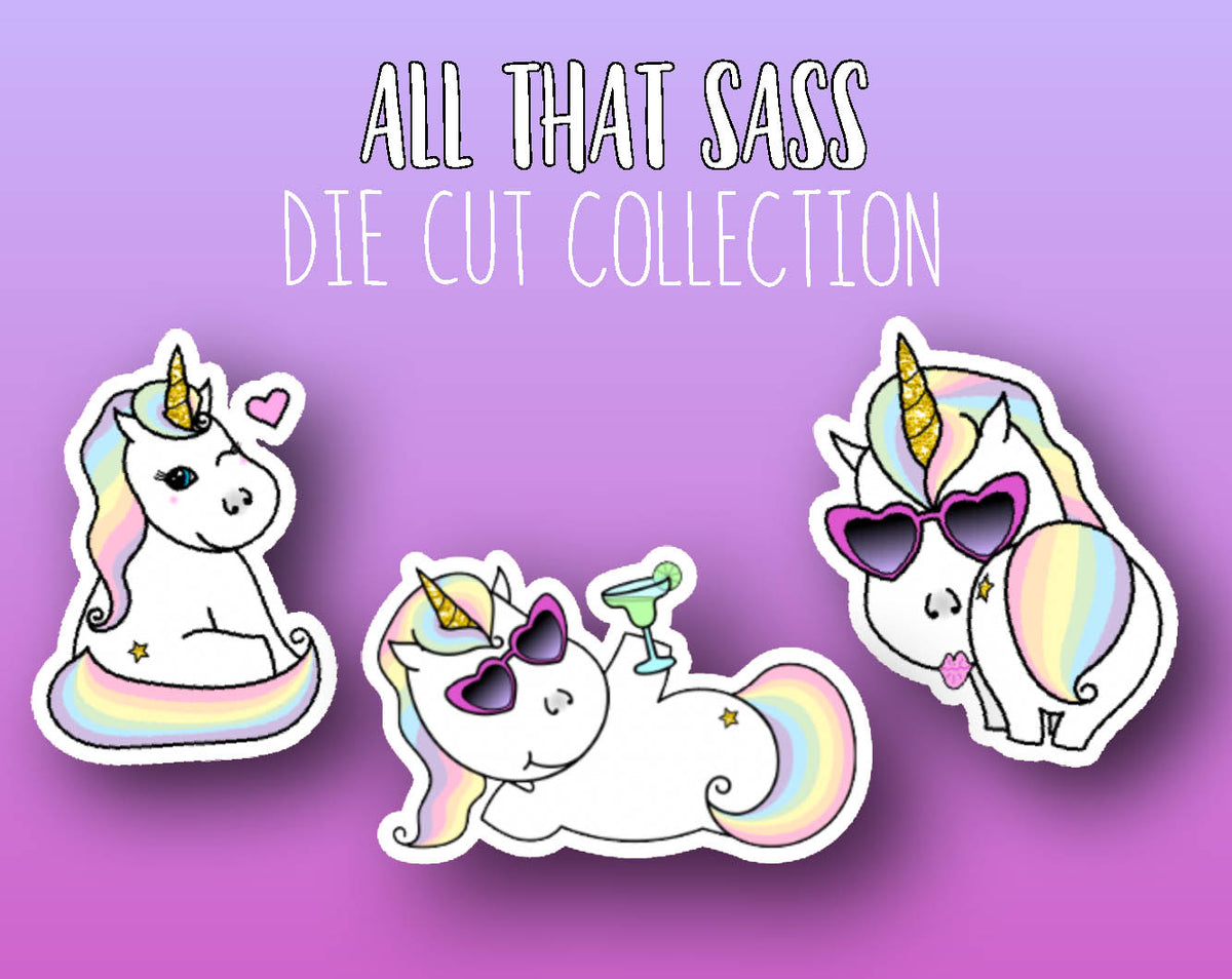 CLEARANCE All That Sass - Sticker DIE CUT Collection – Shine Sticker Studio
