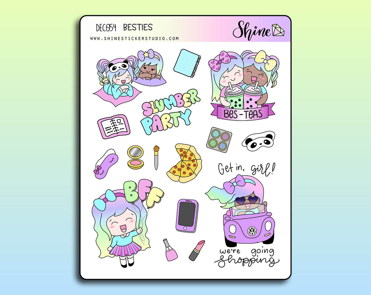 Besties - Deco Stickers – Shine Sticker Studio