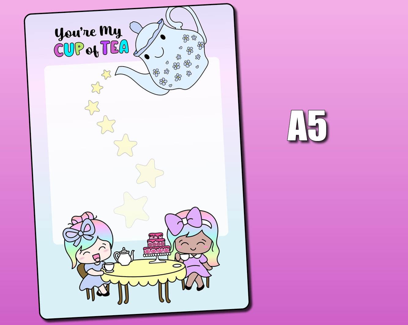 Tea Party Jumbo Sticker – Shine Sticker Studio