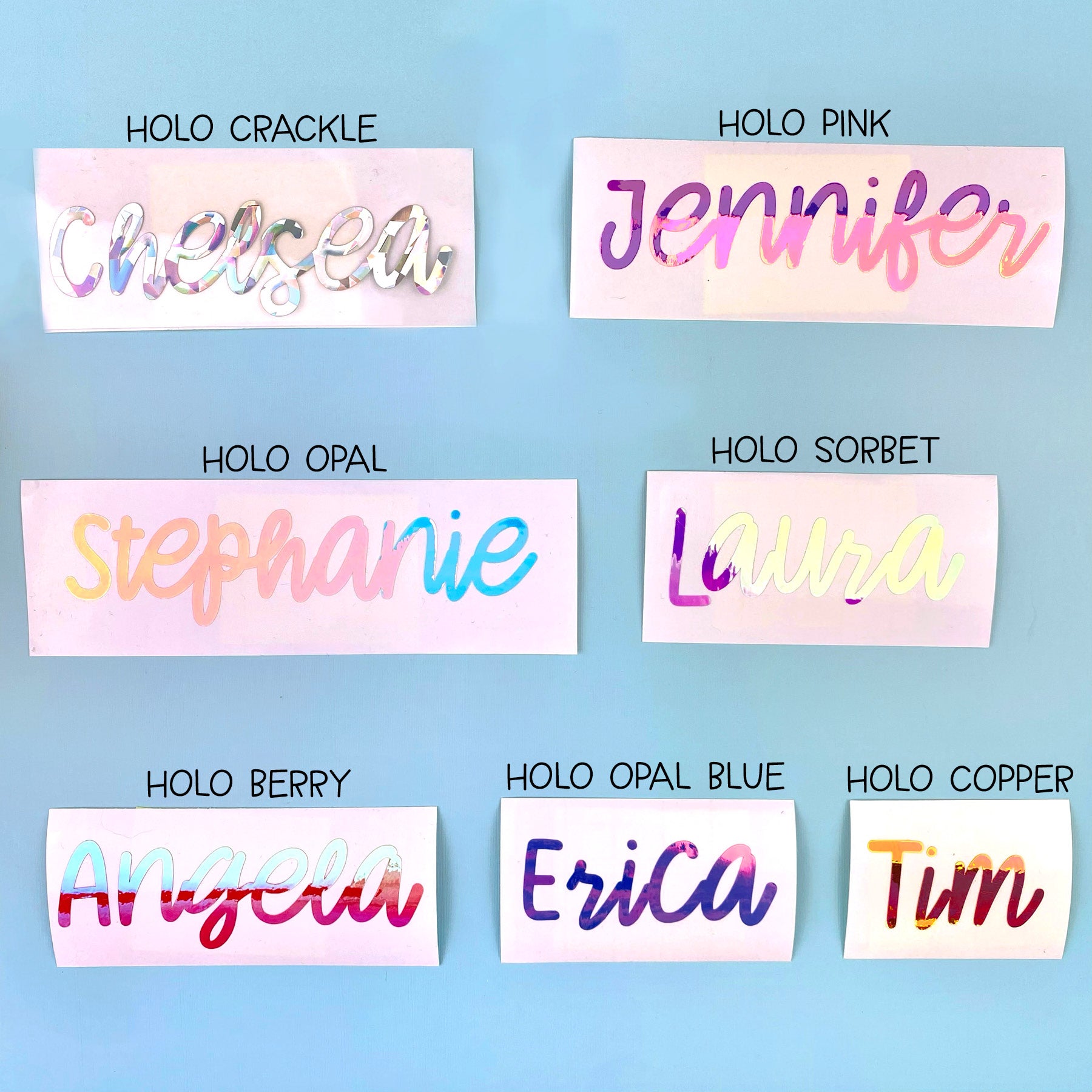 Custom Name Vinyl Decal Sticker - Multiple Colors – Shine Sticker Studio