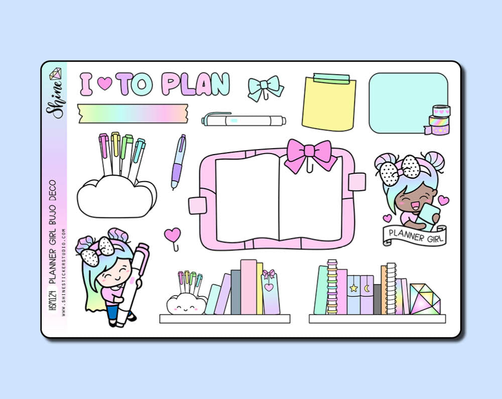 Planner Girl Bujo Deco Stickers – Shine Sticker Studio