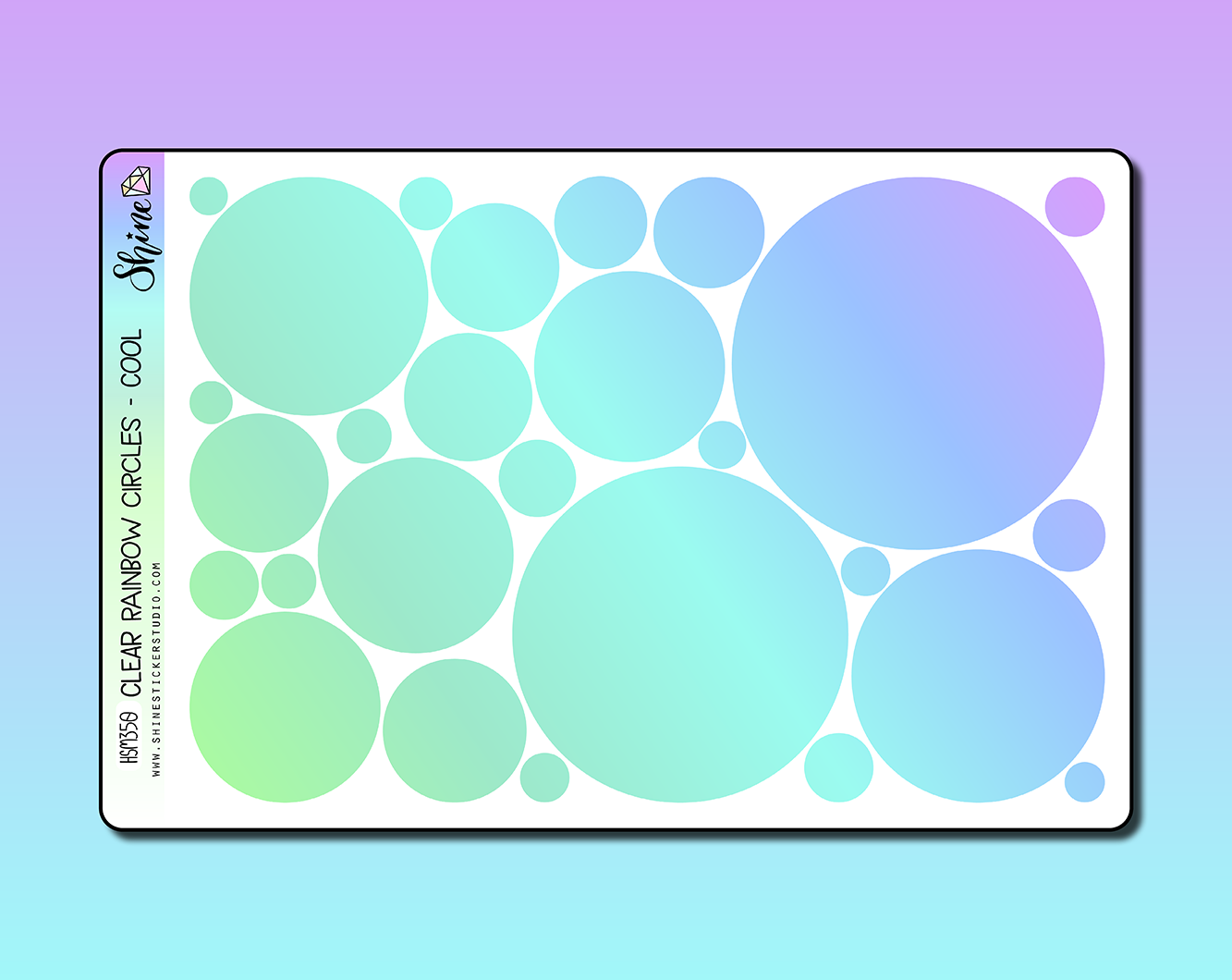 Clear Rainbow Circle Stickers – Shine Sticker Studio
