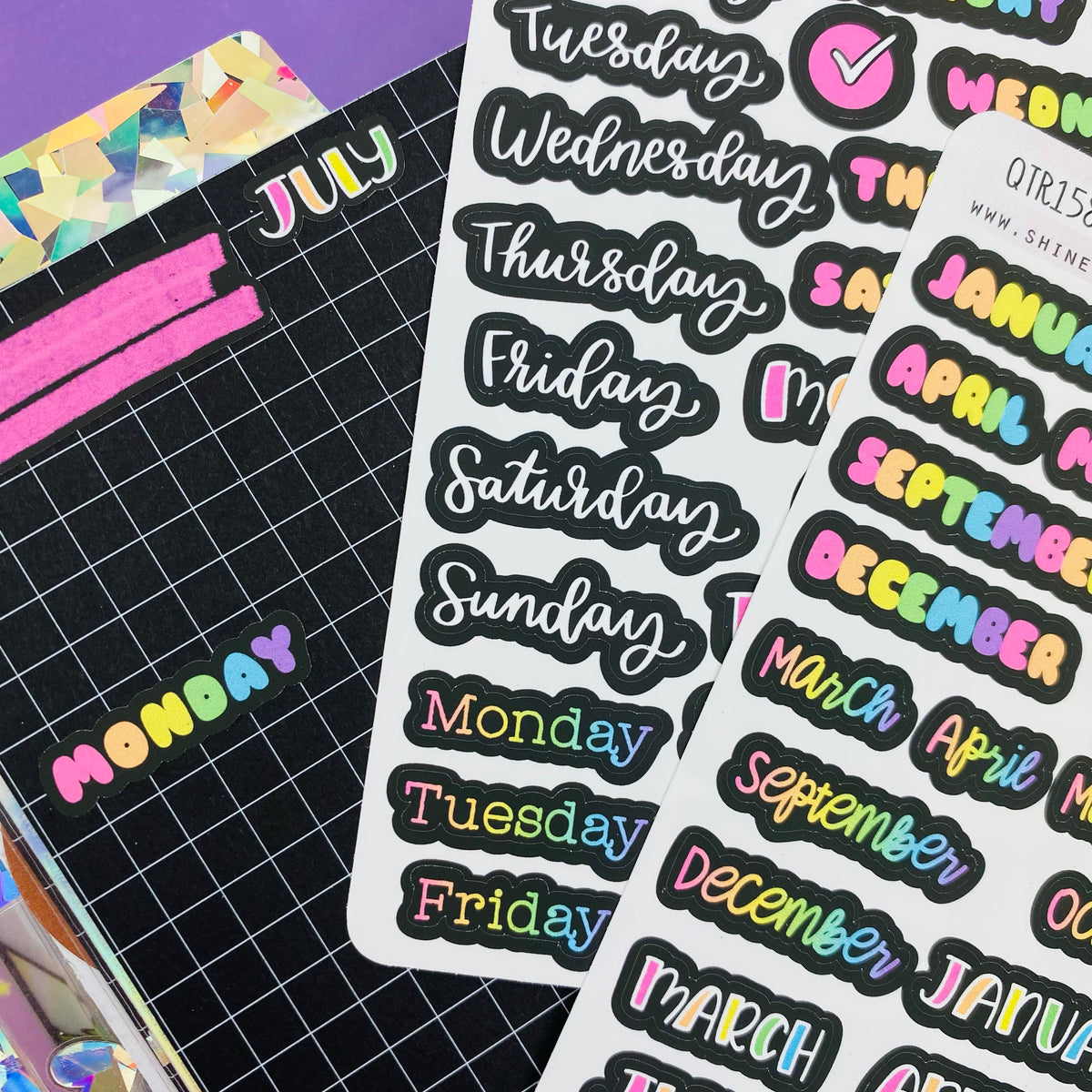Blackout Months Stickers – Shine Sticker Studio