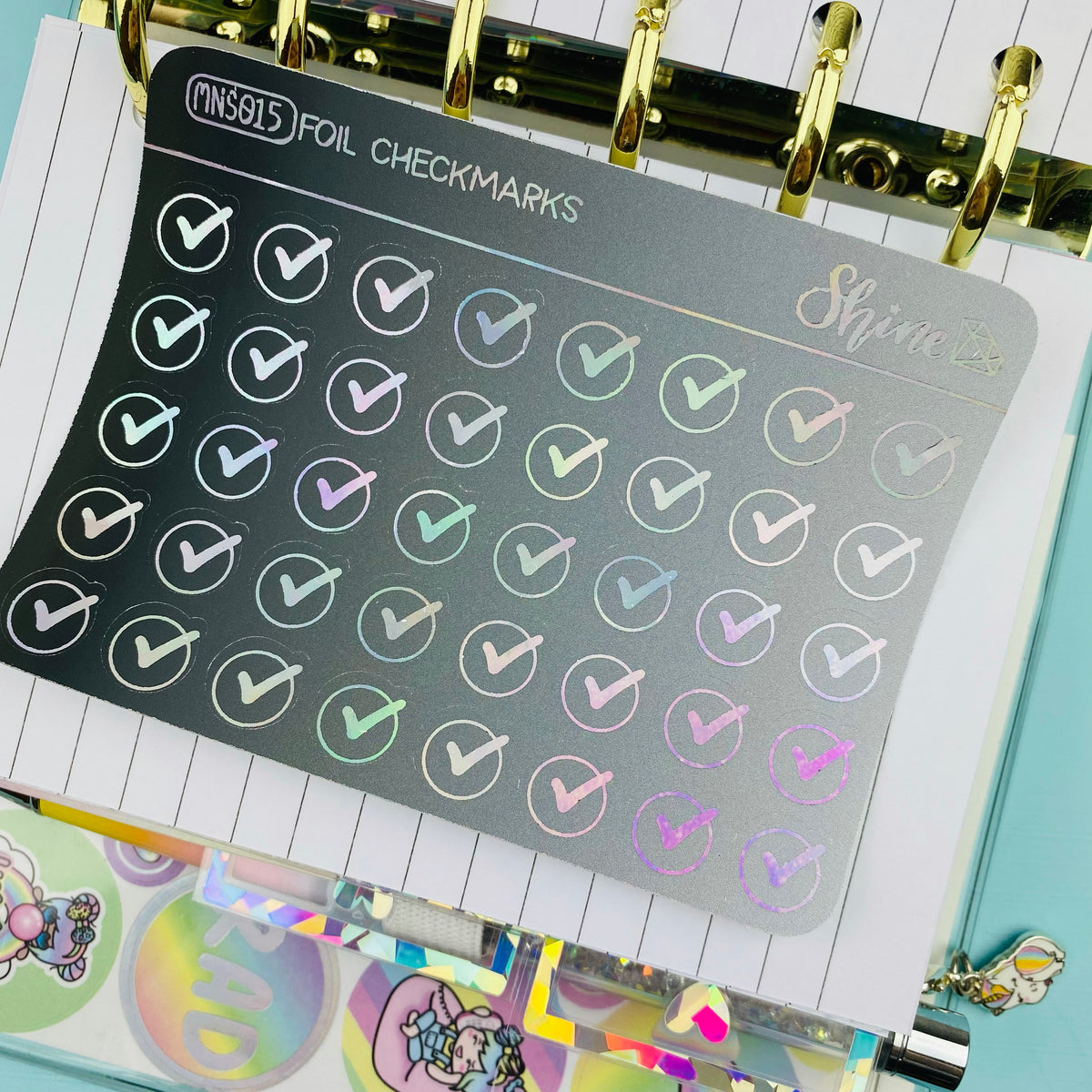 CLEARANCE FOIL Monochrome Checkmark Stickers – Shine Sticker Studio