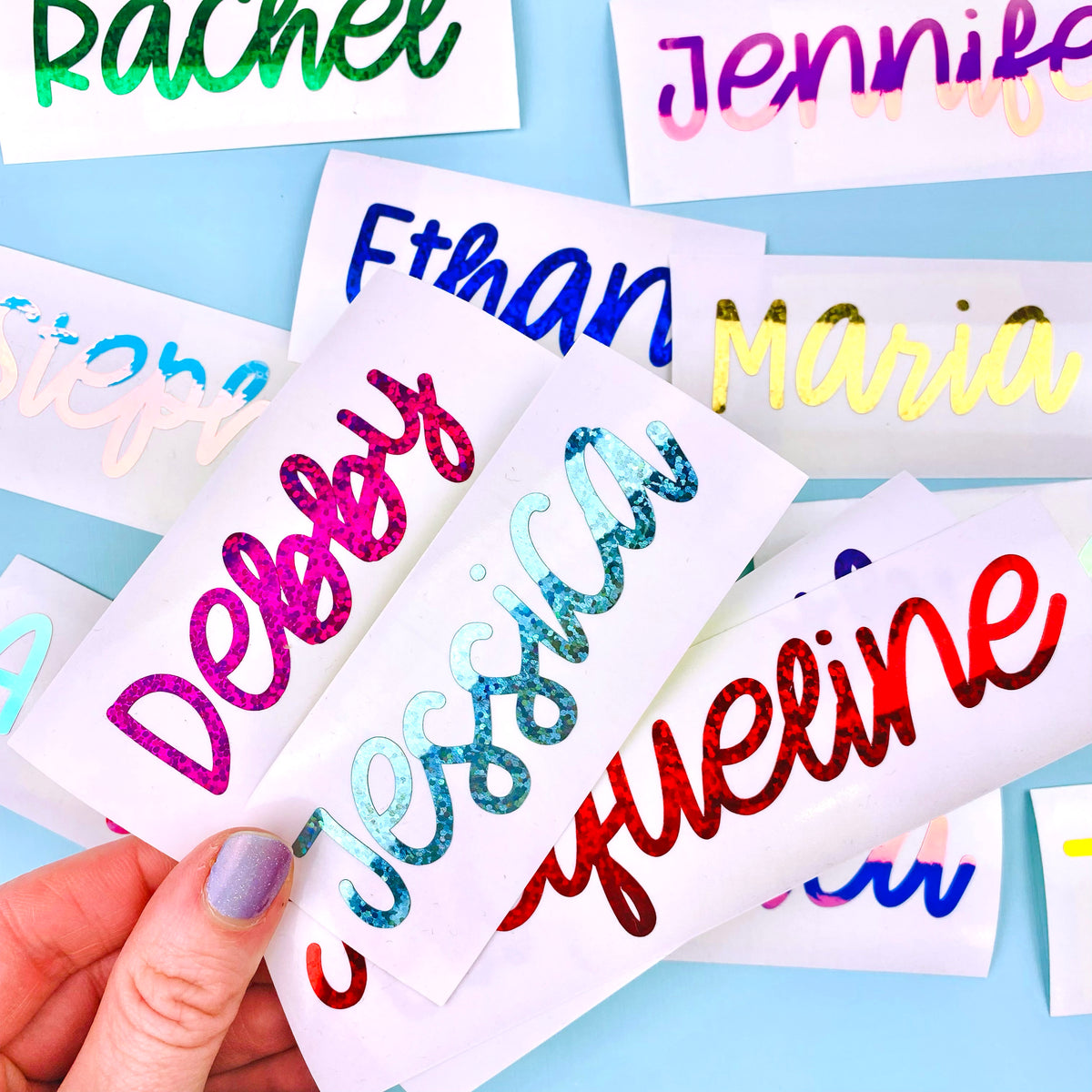 Custom Name Vinyl Decal Sticker - Multiple Colors – Shine Sticker Studio