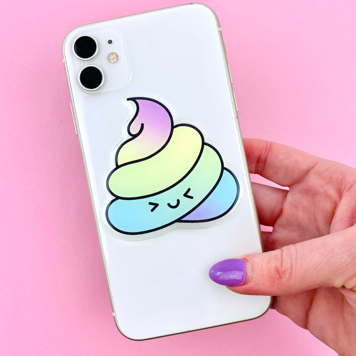 CLEARANCE Rainbow Poop Phone Grip – Shine Sticker Studio