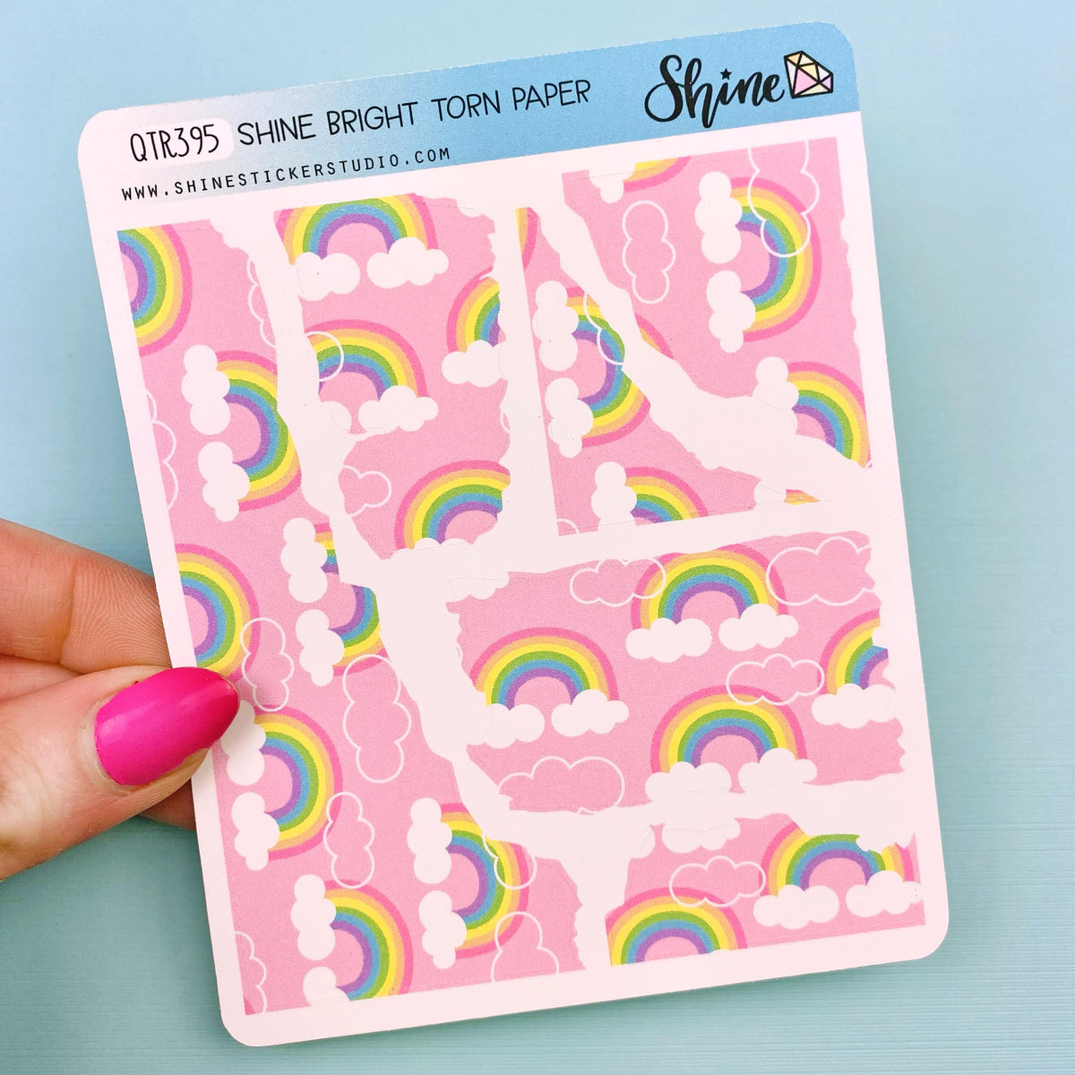 Shine Bright Torn Paper Stickers – Shine Sticker Studio