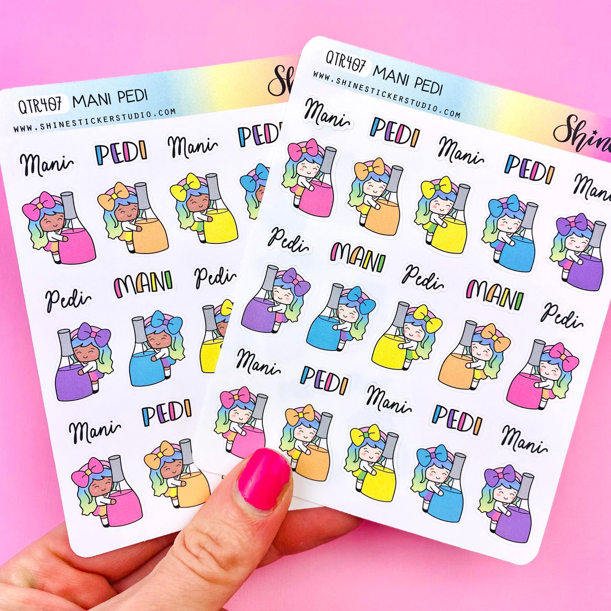 Luna Mani Pedi Stickers – Shine Sticker Studio