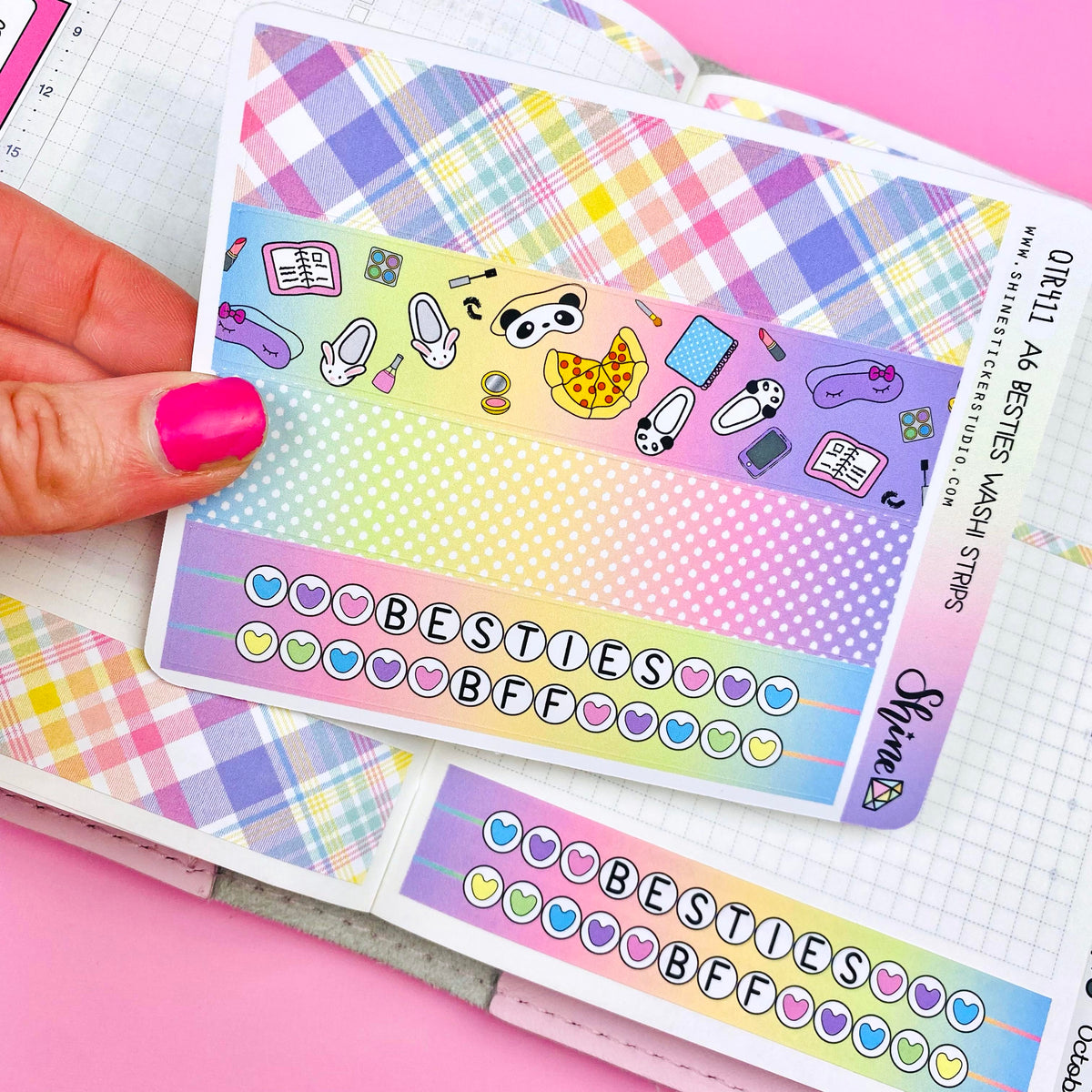 A6 Besties Washi Strip Stickers – Shine Sticker Studio