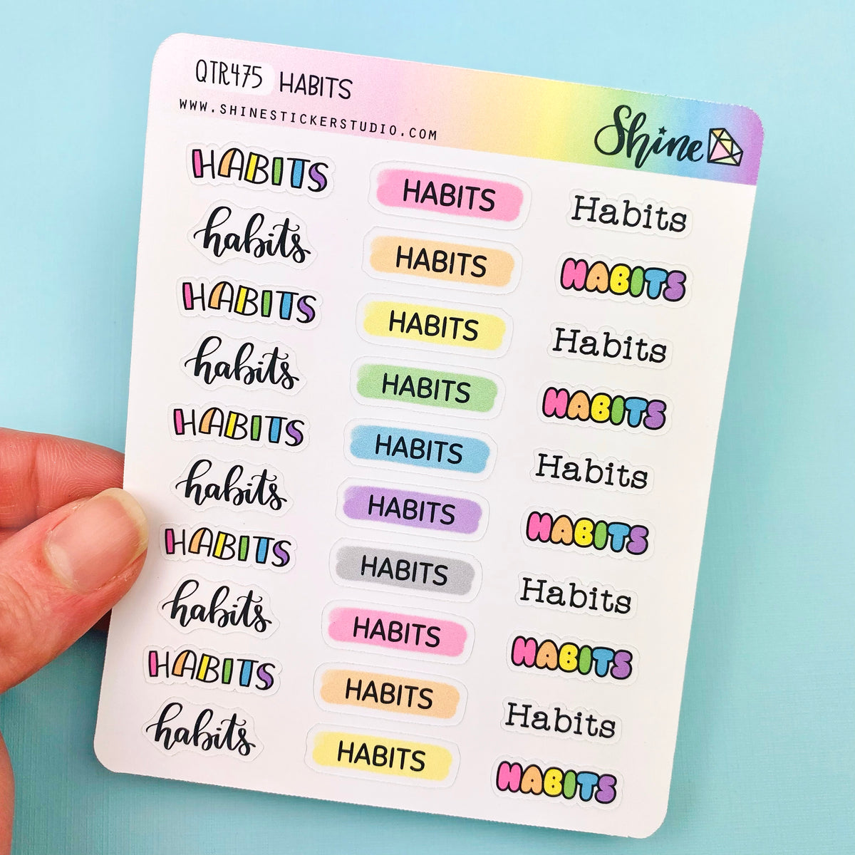 Habits Stickers – Shine Sticker Studio