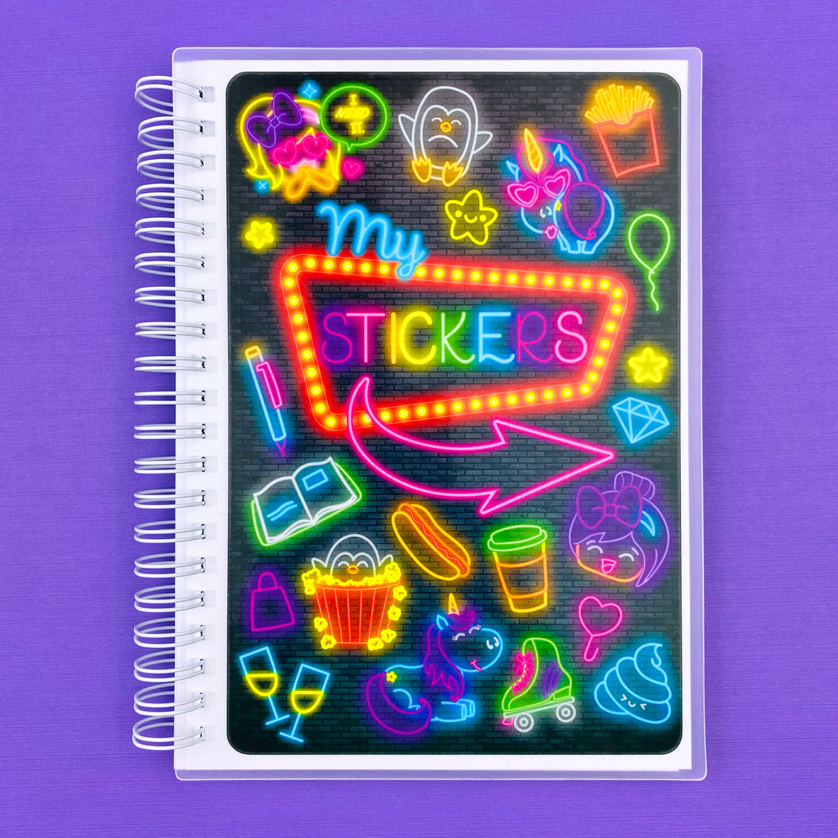 Neon Reusable Sticker Book – Shine Sticker Studio