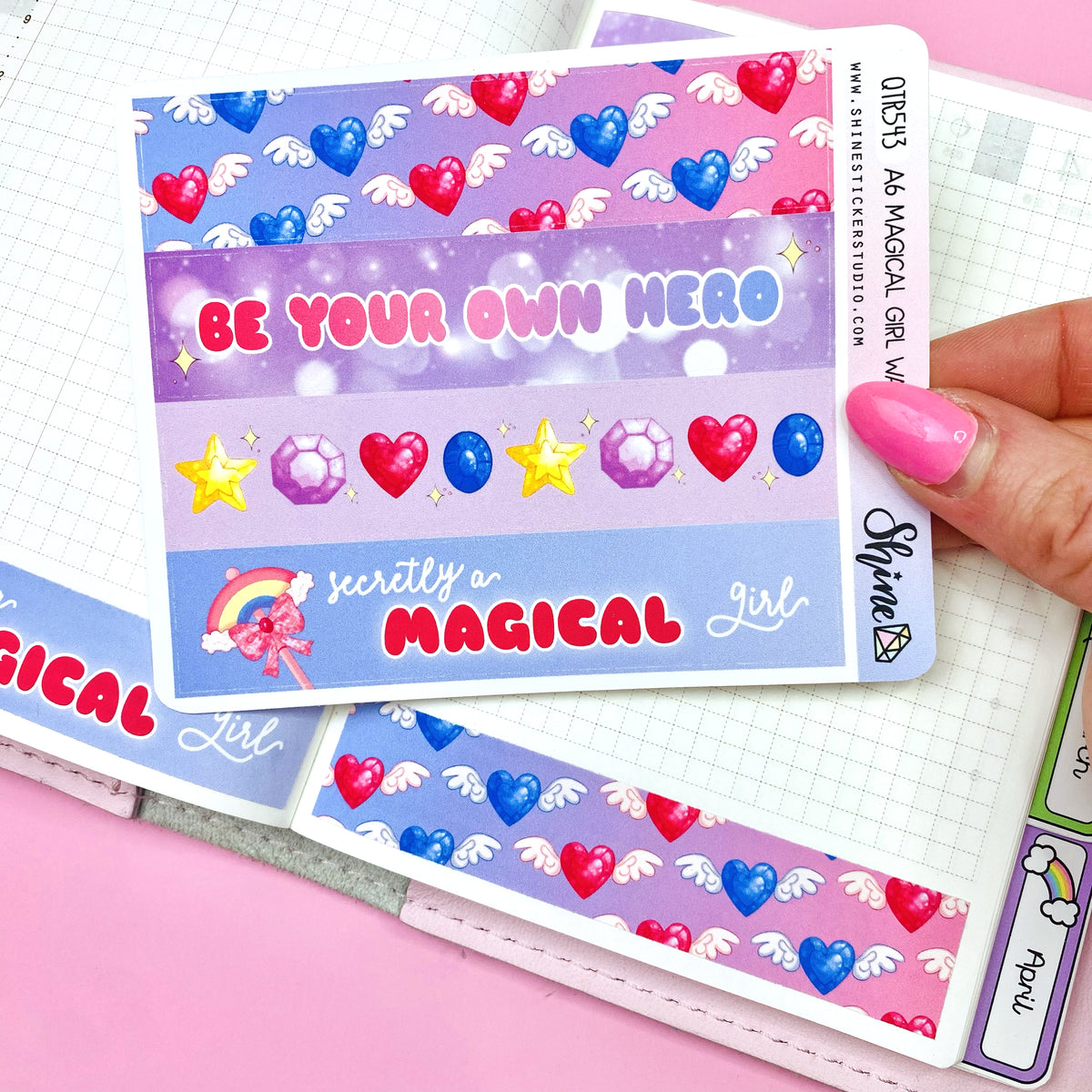 A6 Magical Girl Washi Strip Stickers – Shine Sticker Studio