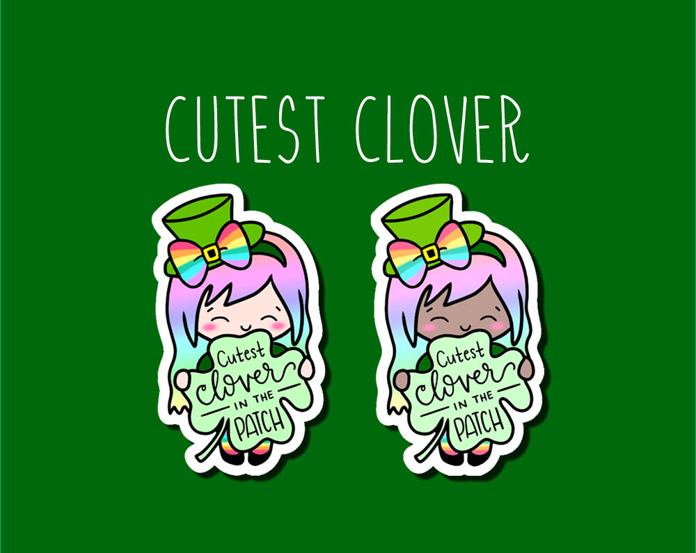 Lucky Clover Sticker DIE CUT Collection – Shine Sticker Studio